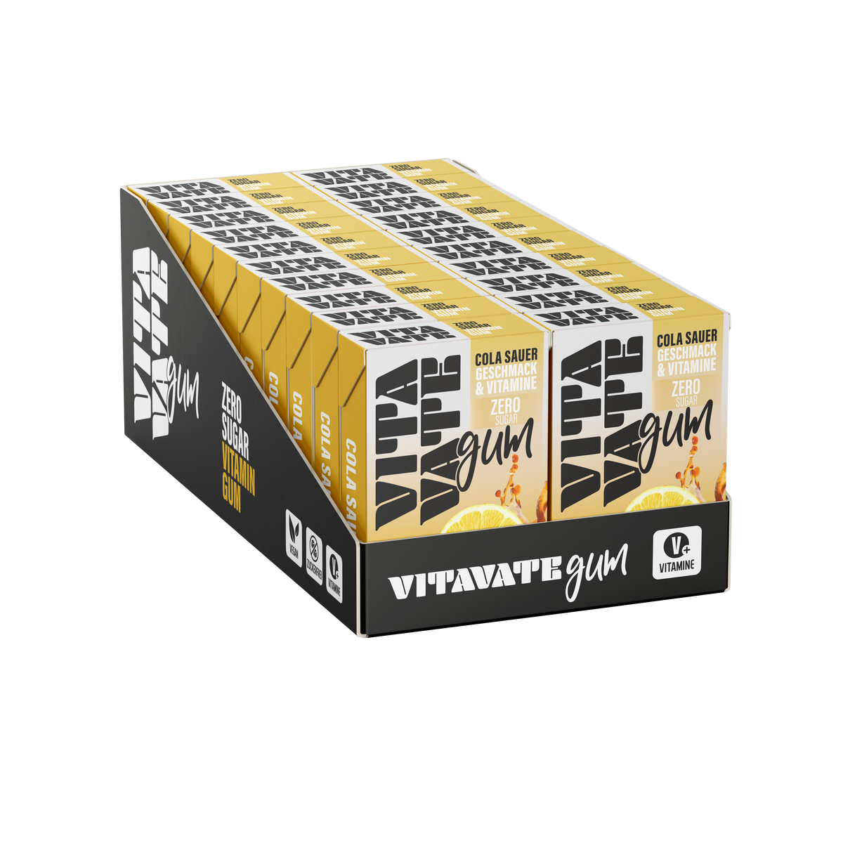 20er-Pack (240 Gums) Vitavate Gum Cola sauer – Vitavate-Shop